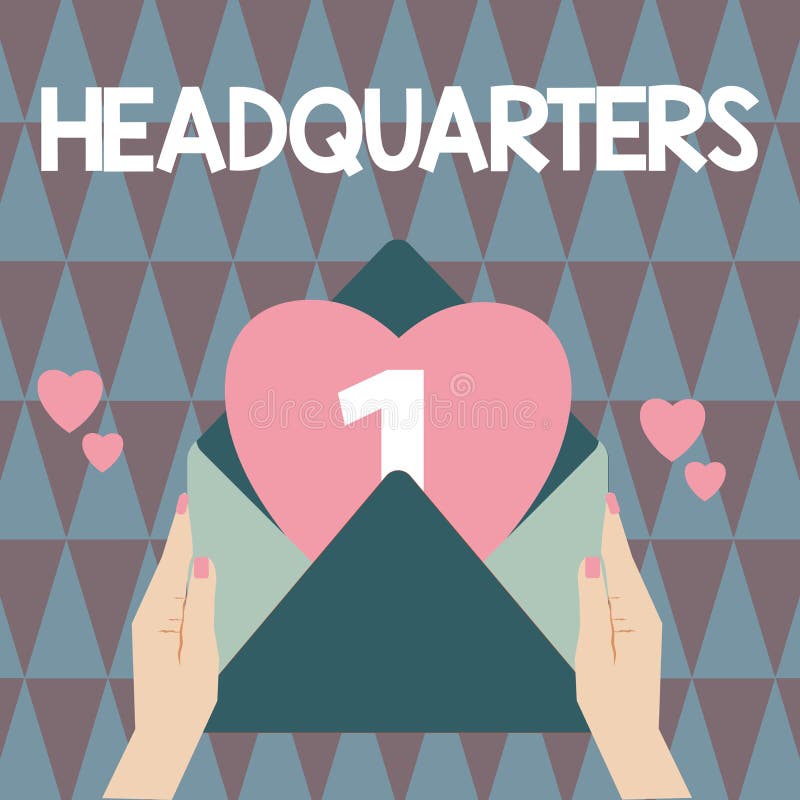 Hq Headquarters Concept with Big Word or Text and Team People with ...