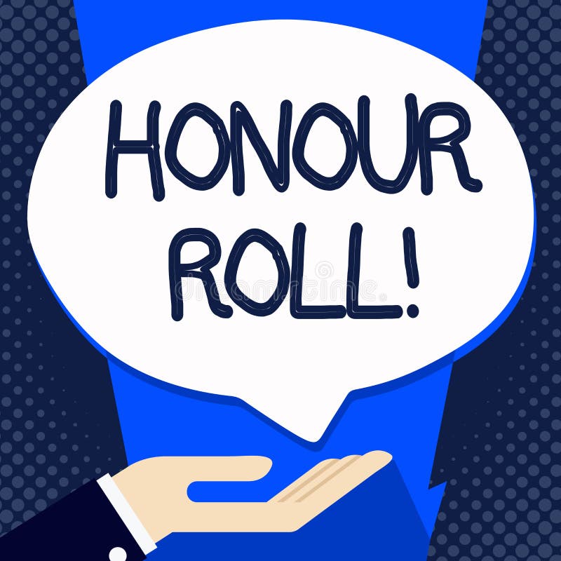 Handwriting Text Writing Honour Roll. Concept Meaning List of Students ...