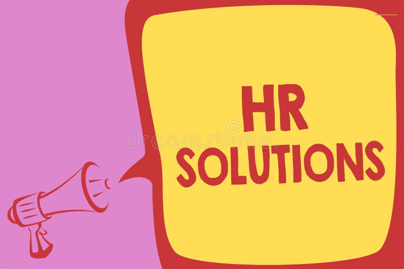 Handwriting Text Writing Hr Solutions. Concept Meaning Outsourced Human ...