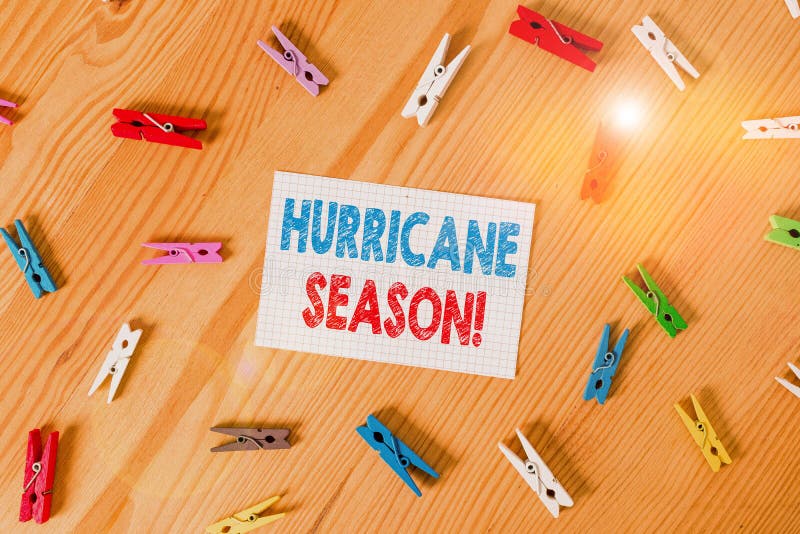 Handwriting Text Writing Hurricane Season. Concept Meaning Time when ...