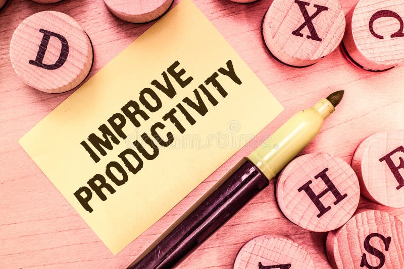 Handwriting Text Writing Improve Productivity. Concept Meaning Enhance ...