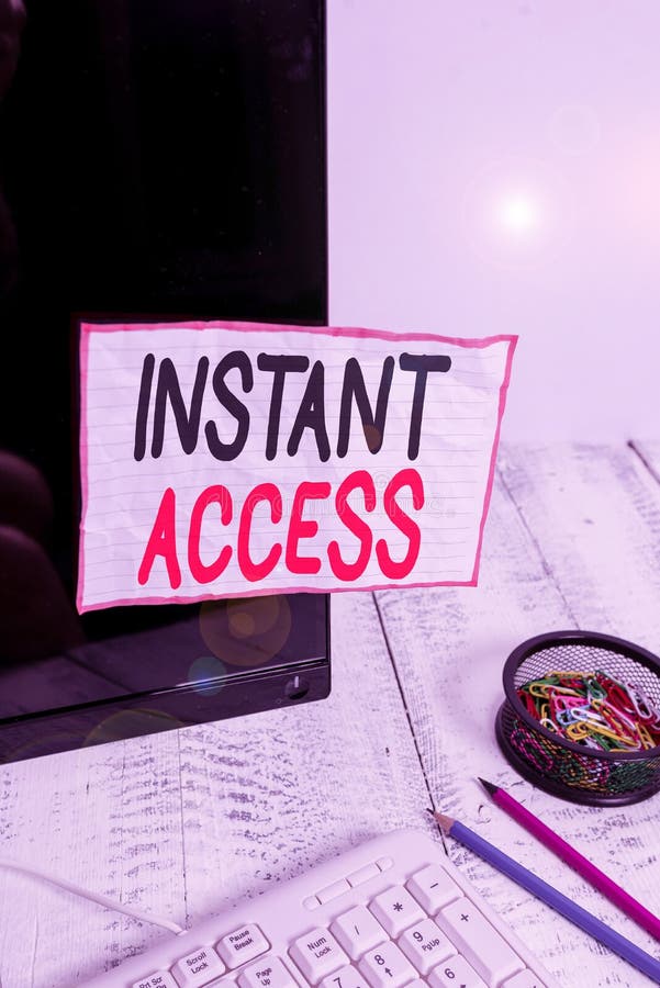 Instant Access To Information. a Beautiful Young Woman Lying on Her ...