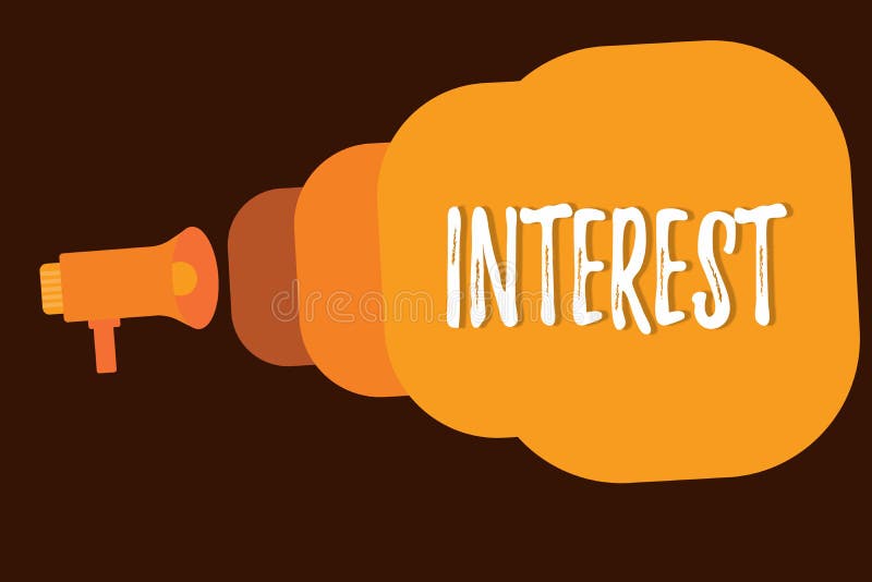 Handwriting Text Writing Interest. Concept Meaning Feeling of Wanting ...