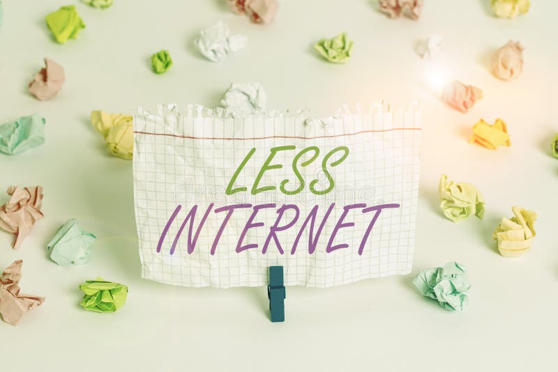 Handwriting Text Writing less Internet. Concept Meaning Having No Way ...