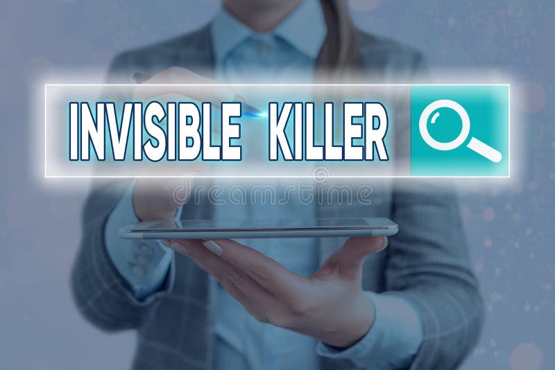 Handwriting Text Writing Invisible Killer. Concept Meaning Presence ...