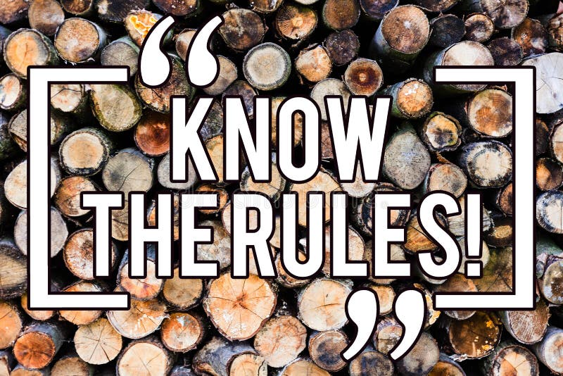 Handwriting Text Writing Know the Rules. Concept Meaning Be Aware of ...