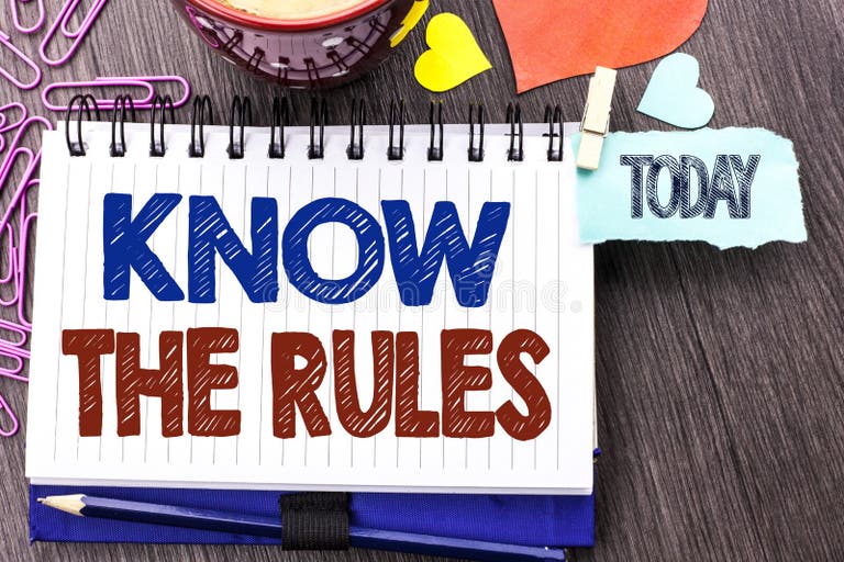 Handwriting Text Writing Know the Rules. Concept Meaning Be Aware of ...