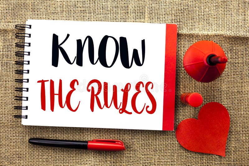 Handwriting Text Writing Know the Rules. Concept Meaning Be Aware of ...