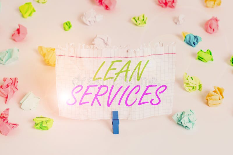 Handwriting Text Writing Lean Services. Concept Meaning Application of ...