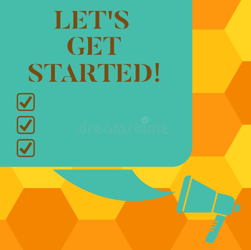 Handwriting Text Writing Let S is Get Started. Concept Meaning ...