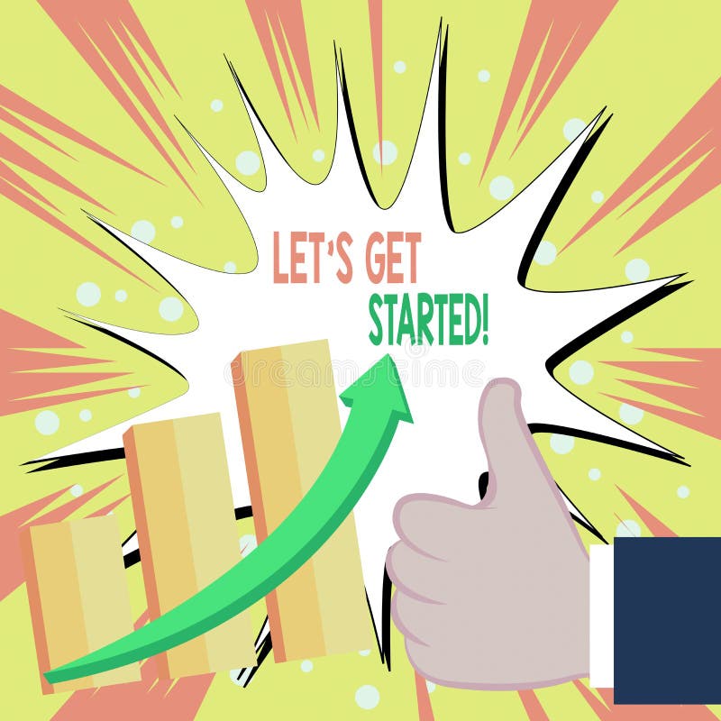 Handwriting Text Writing Let S Get Started. Concept Meaning Encouraging ...