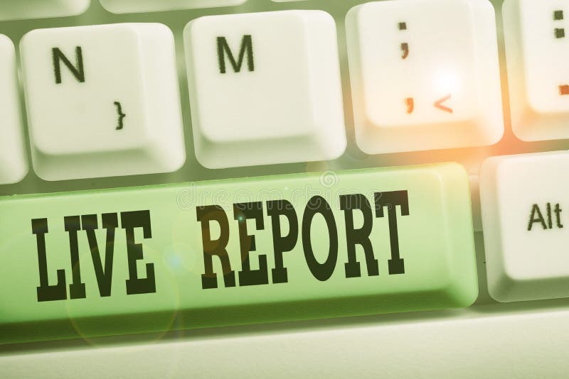 Handwriting Text Writing Live Report. Concept Meaning Continuous Stream ...