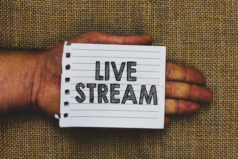 Handwriting Text Writing Live Stream. Concept Meaning Transmit Or ...