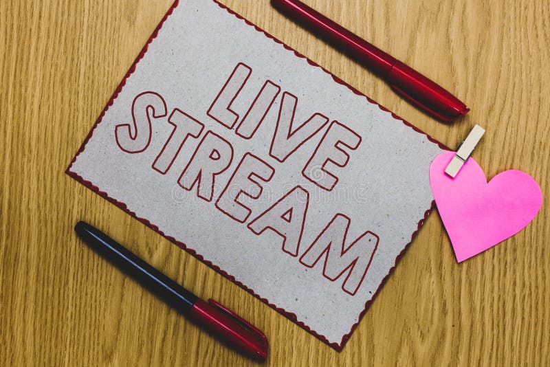 Handwriting Text Writing Live Stream. Concept Meaning Transmit or ...