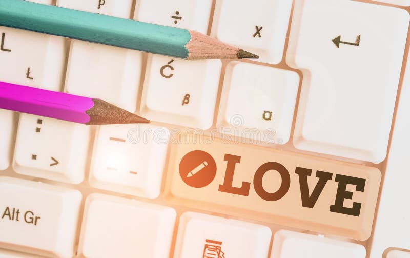 Handwriting Text Writing Love. Concept Meaning Feeling of Strong or ...