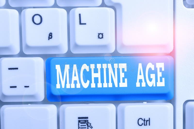 Handwriting Text Writing Machine Age. Concept Meaning Period of ...