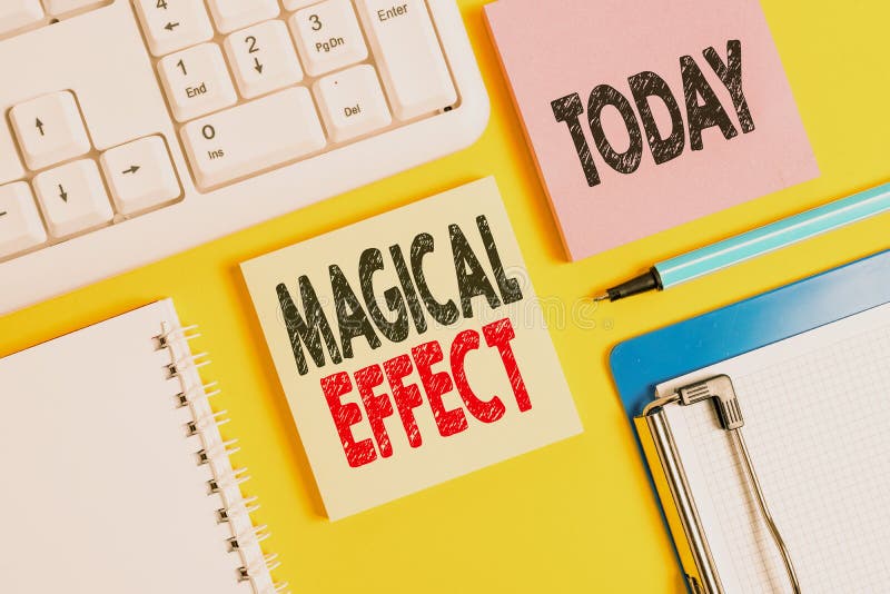 Handwriting Text Writing Magical Effect. Concept Meaning Produced by or ...