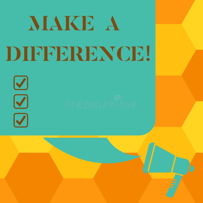 Handwriting Text Writing Make a Difference. Concept Meaning Have ...