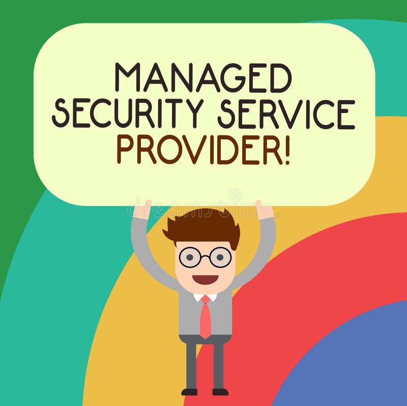 Handwriting Text Writing Managed Security Service Provider. Concept ...