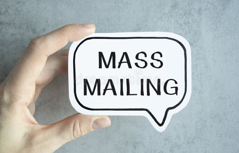 Handwriting Text Writing Mass Mailing. Concept Meaning Act of Sending ...