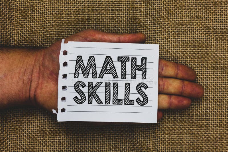 Handwriting Text Writing Math Skills Concept Meaning Starting To Learn How To Count Numbers Add