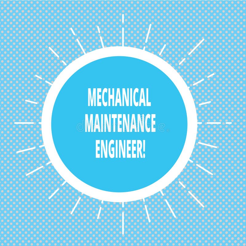Handwriting Text Writing Mechanical Maintenance Engineer. Concept ...