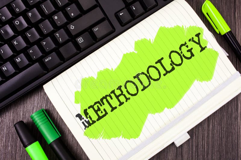 Methodology-writing the Text in the Research Notebook. Stock Photo ...