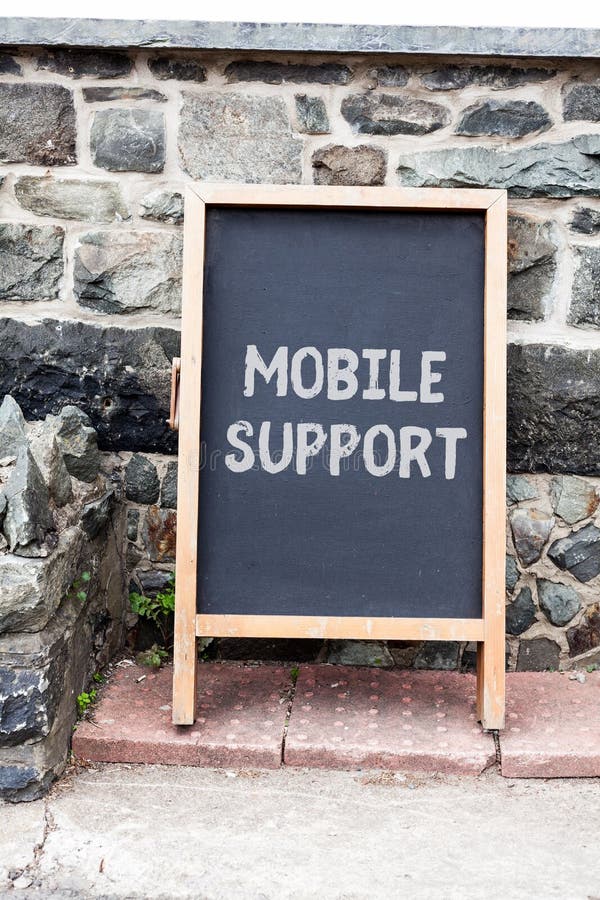 Handwriting Text Writing Mobile Support. Concept Meaning Provides ...