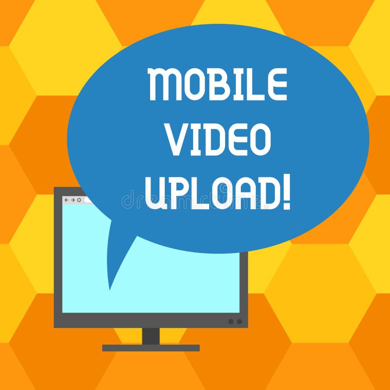 Handwriting Text Writing Mobile Video Upload. Concept Meaning Add ...