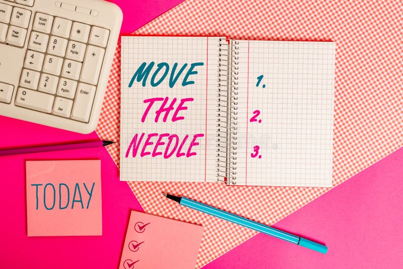 Handwriting Text Writing Move the Needle. Concept Meaning Make a ...