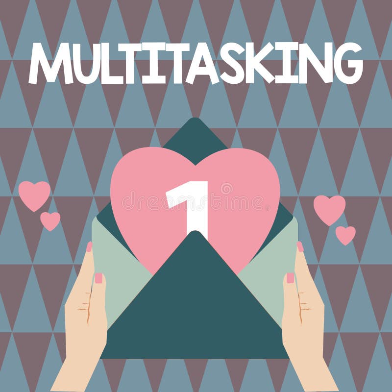 Handwriting Text Writing Multitasking. Concept Meaning Person Who Can ...