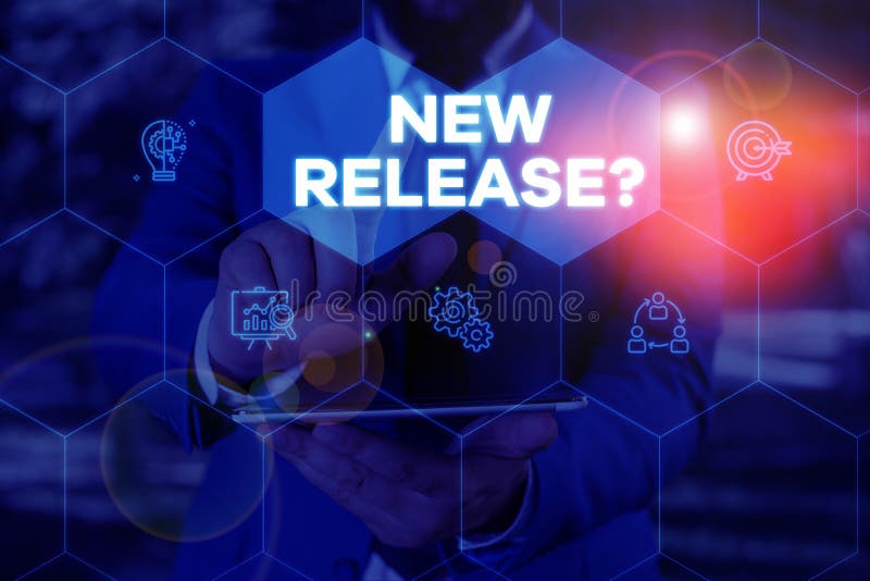 Handwriting Text Writing New Release Question. Concept Meaning Asking ...