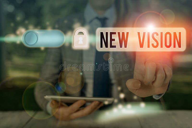 Handwriting Text Writing New Vision. Concept Meaning Seeing Some Future ...