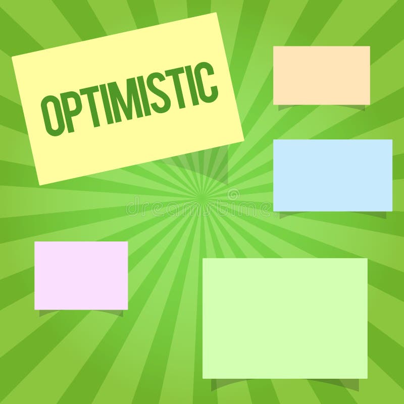 Handwriting Text Writing Optimistic. Concept Meaning Hopeful and ...