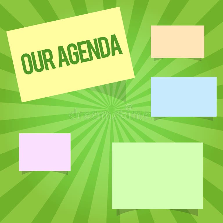 Handwriting Text Writing Our Agenda. Concept Meaning Personal Schedule ...