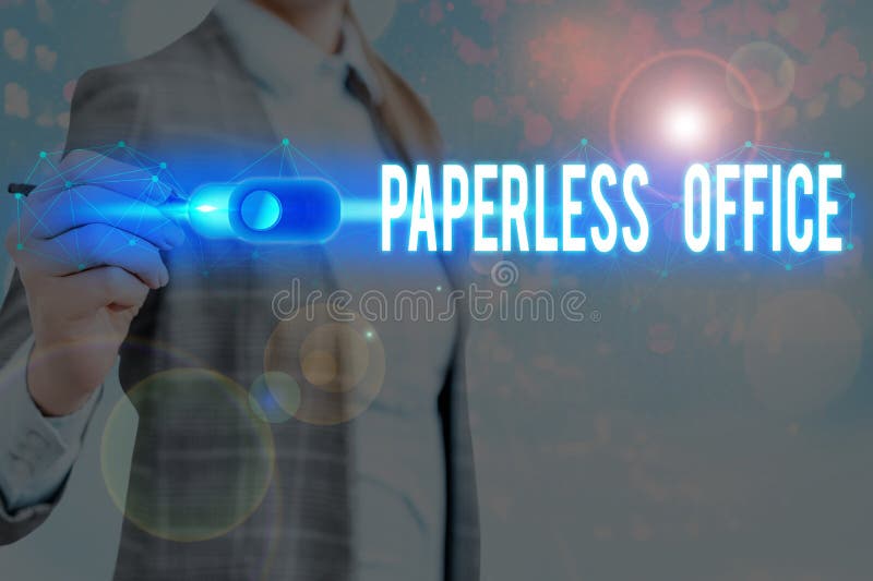 Handwriting Text Writing Paperless Office. Concept Meaning Work ...