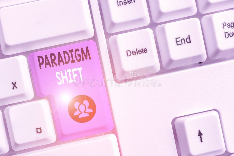 Handwriting Text Writing Paradigm Shift. Concept Meaning Fundamental ...