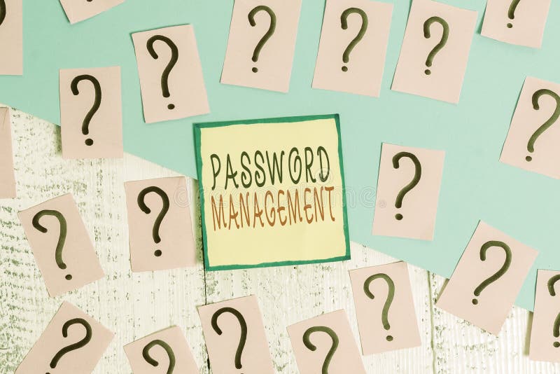 Handwriting Text Writing Password Management. Concept Meaning Software ...