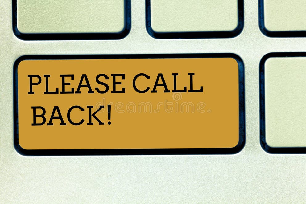 Handwriting Text Writing Please Call Back. Concept Meaning Invitation ...