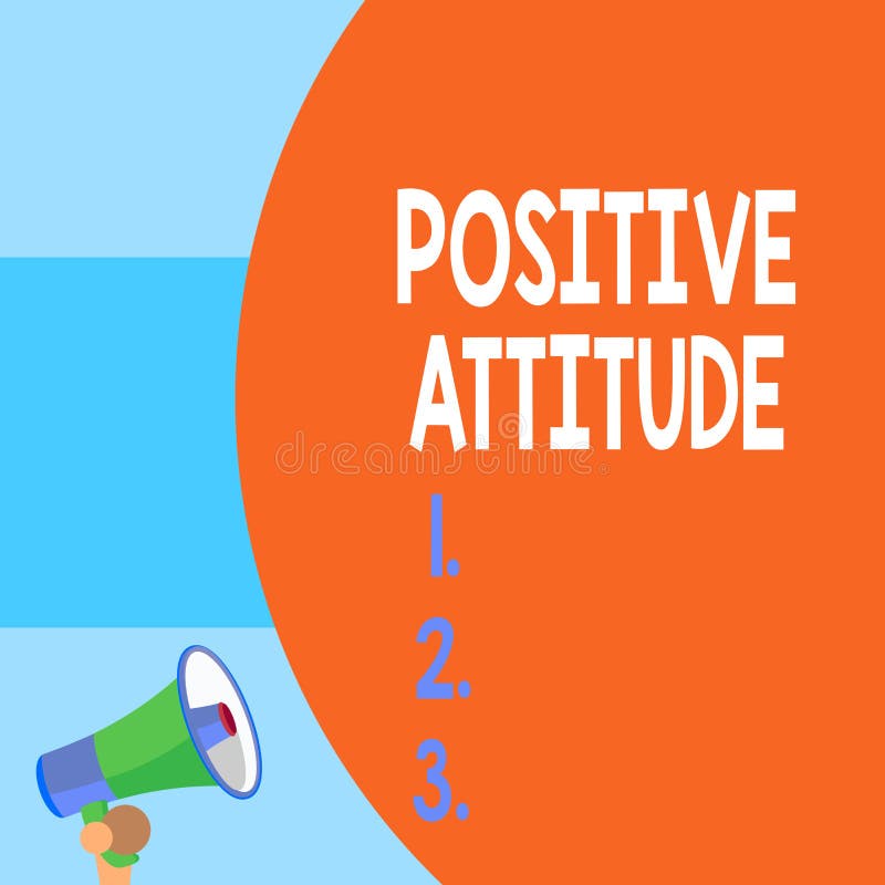 Handwriting Text Writing Positive Attitude. Concept Meaning Being ...