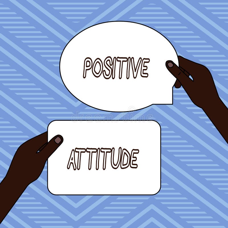 Handwriting Text Writing Positive Attitude. Concept Meaning Being ...