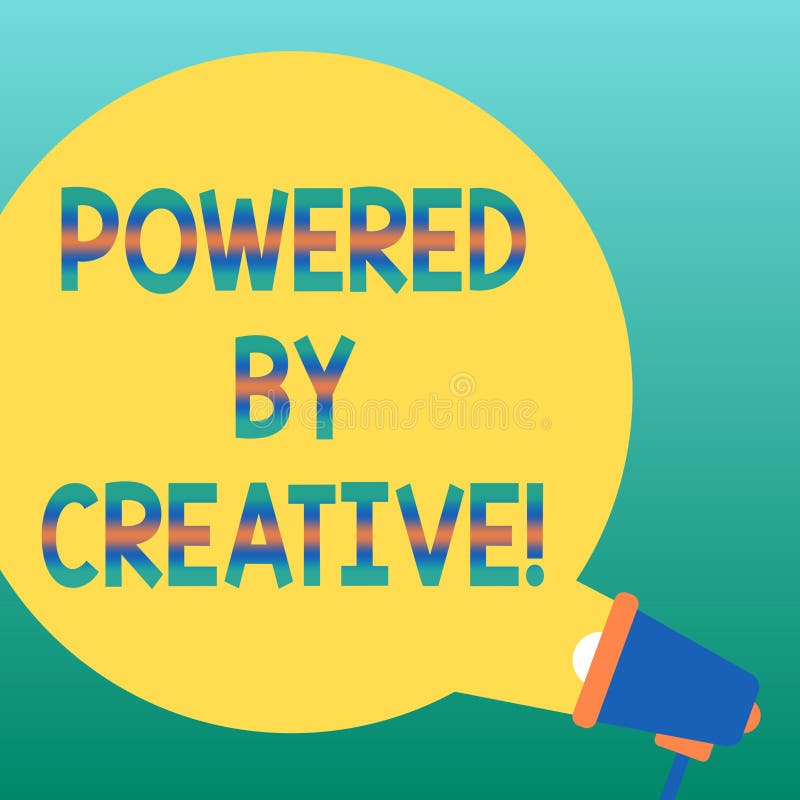 Handwriting Text Writing Powered by Creative. Concept Meaning ...