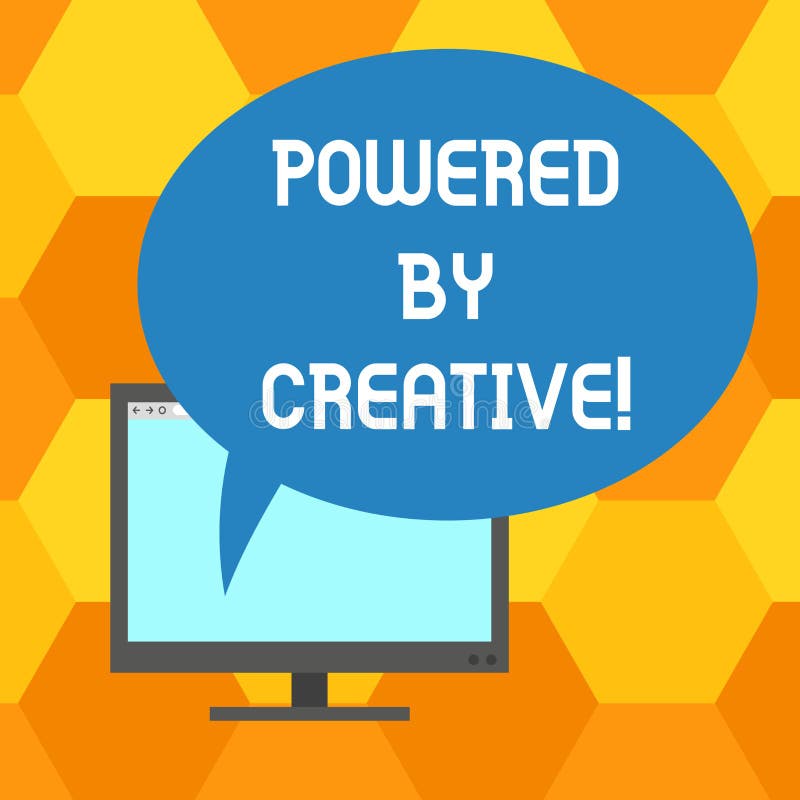 Handwriting Text Writing Powered by Creative. Concept Meaning ...