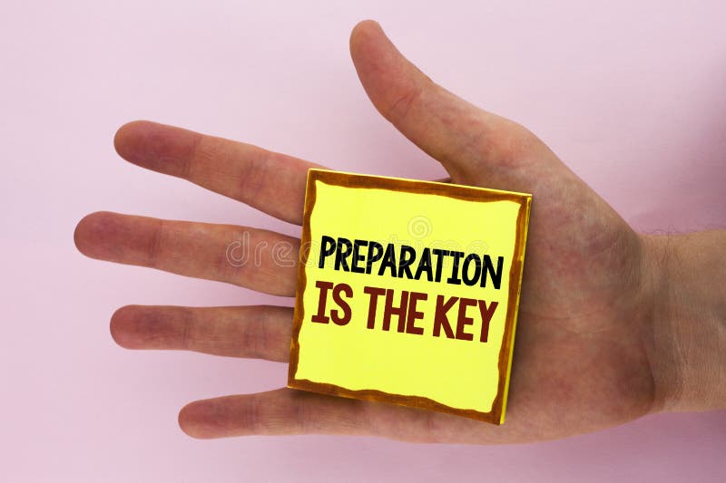 Handwriting Text Writing Preparation Is The Key. Concept Meaning Learn ...