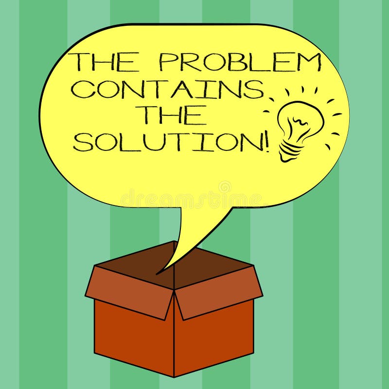 Handwriting Text Writing the Problem Contains the Solution. Concept ... Handwriting Text Writing the Problem Contains the Solution. Concept ...
