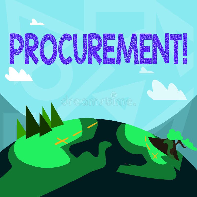 Handwriting Text Writing Procurement. Concept Meaning Procuring ...