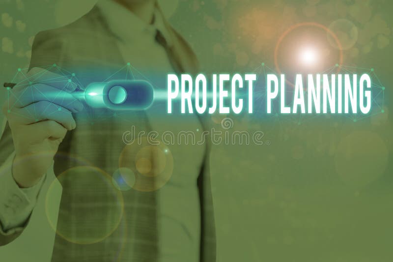 Handwriting Text Writing Project Planning. Concept Meaning Plan and ...