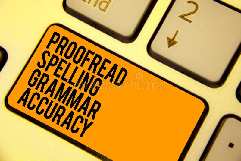 Handwriting Text Writing Proofread Spelling Grammar Accuracy. Concept ...