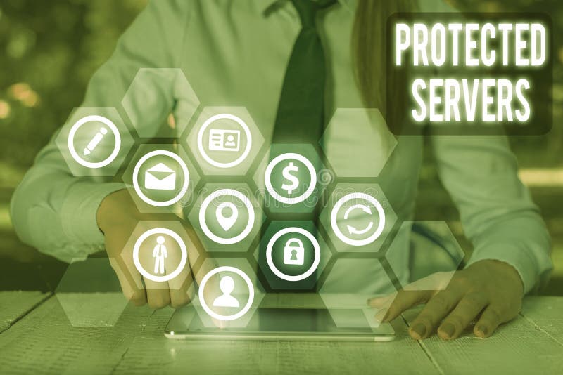 Handwriting Text Writing Protected Servers. Concept Meaning Technology ...