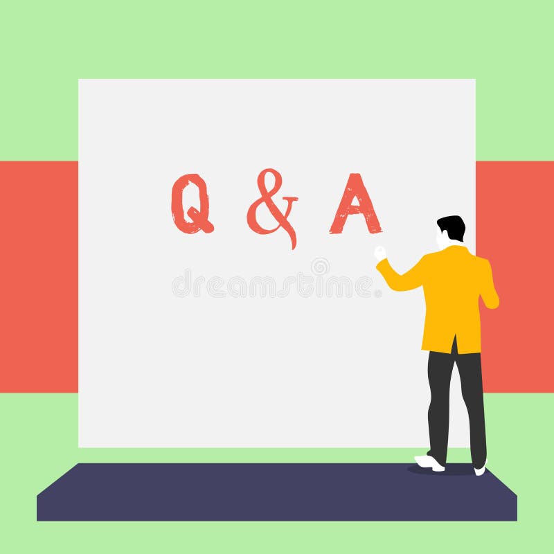 Handwriting Text Writing Q and a Question. Concept Meaning in Which ...